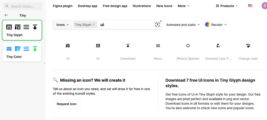 Feature Request: Allow users to browse ALL icons in a Style Category at once - Icons - Icons8 ...